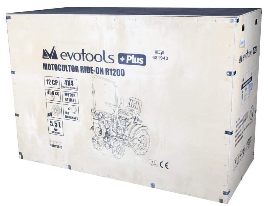 Minitractor Ride-On 4x4 R1200 Evotools PLUS Motor Diesel KAMA Pornire ...